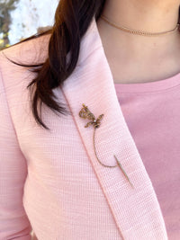 Antique Victorian Sword Jabot Pin, 14K